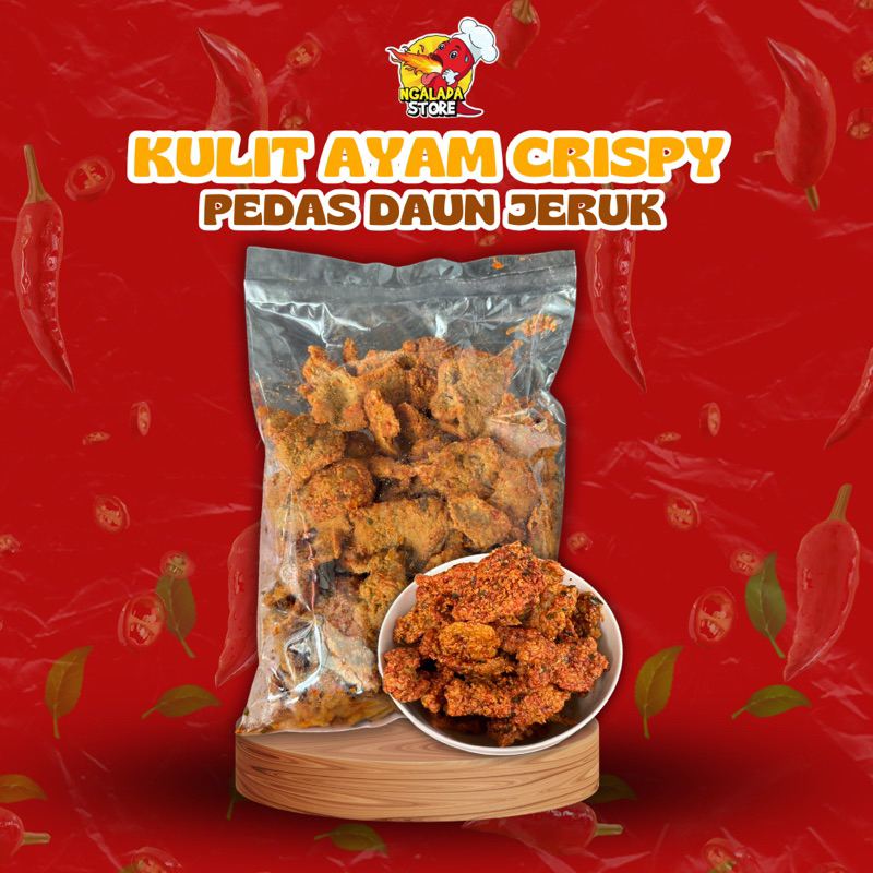 Jual KULIT AYAM CRISPY | KULIT AYAM CRISPY PEDAS DAUN JERUK 250GR/500GR ...
