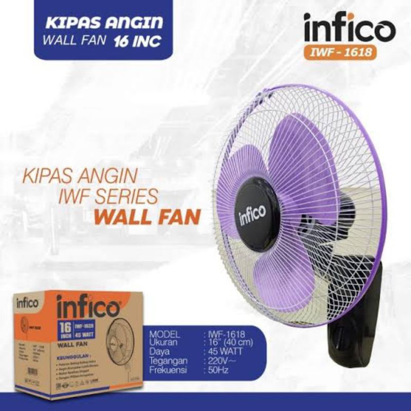 Jual Kipas Angin Dinding Tembok INFICO 16inch wall fan 16inch | Shopee ...