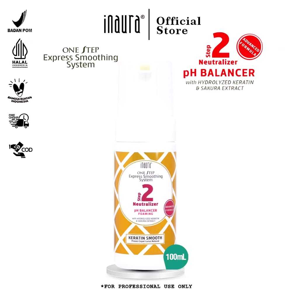 Jual Inaura one step express smoothing system step 2 pH Balance foam ...