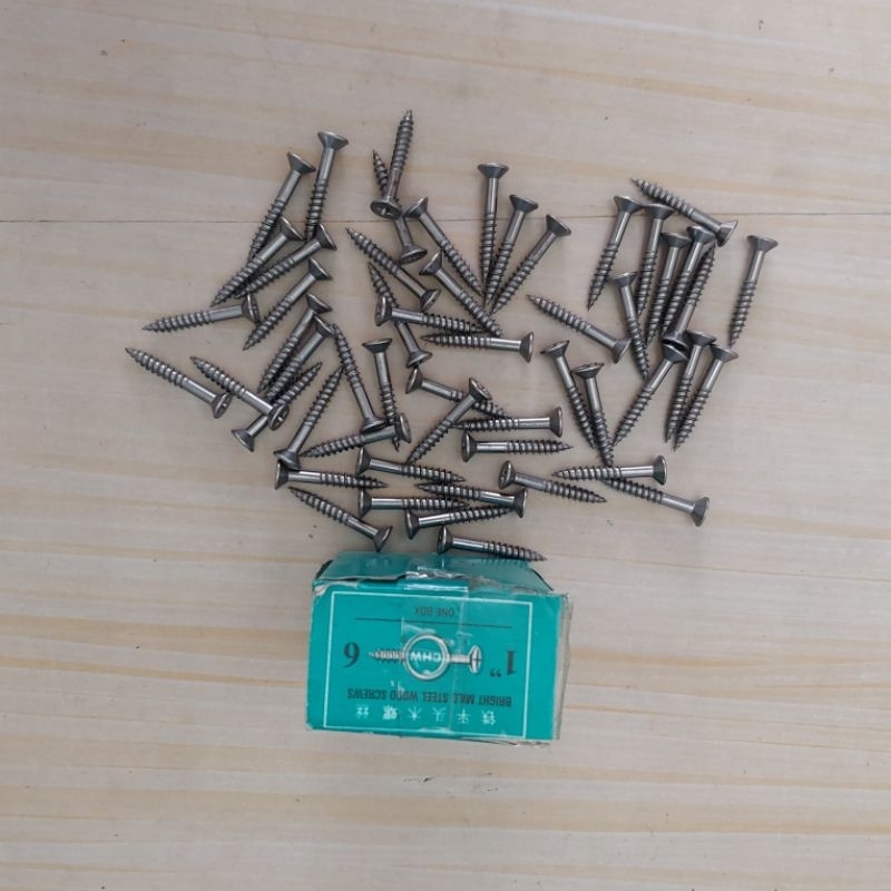 Jual Paku / Mur / Baut / Sekrup Ulir Kayu 1 Inch 6mm | Shopee Indonesia