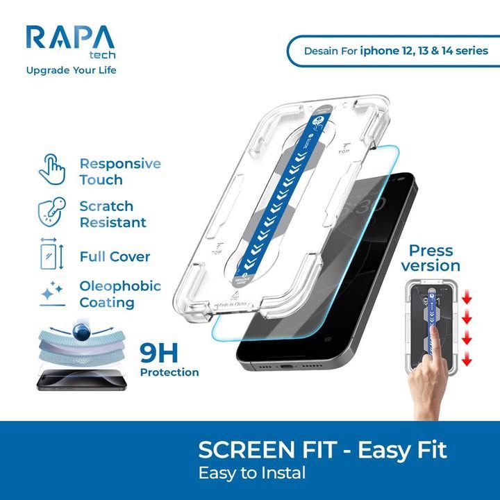 Jual RAPA tech Tempered Glass Instant Fit Easy Fit for iPhone XR / 11 ...