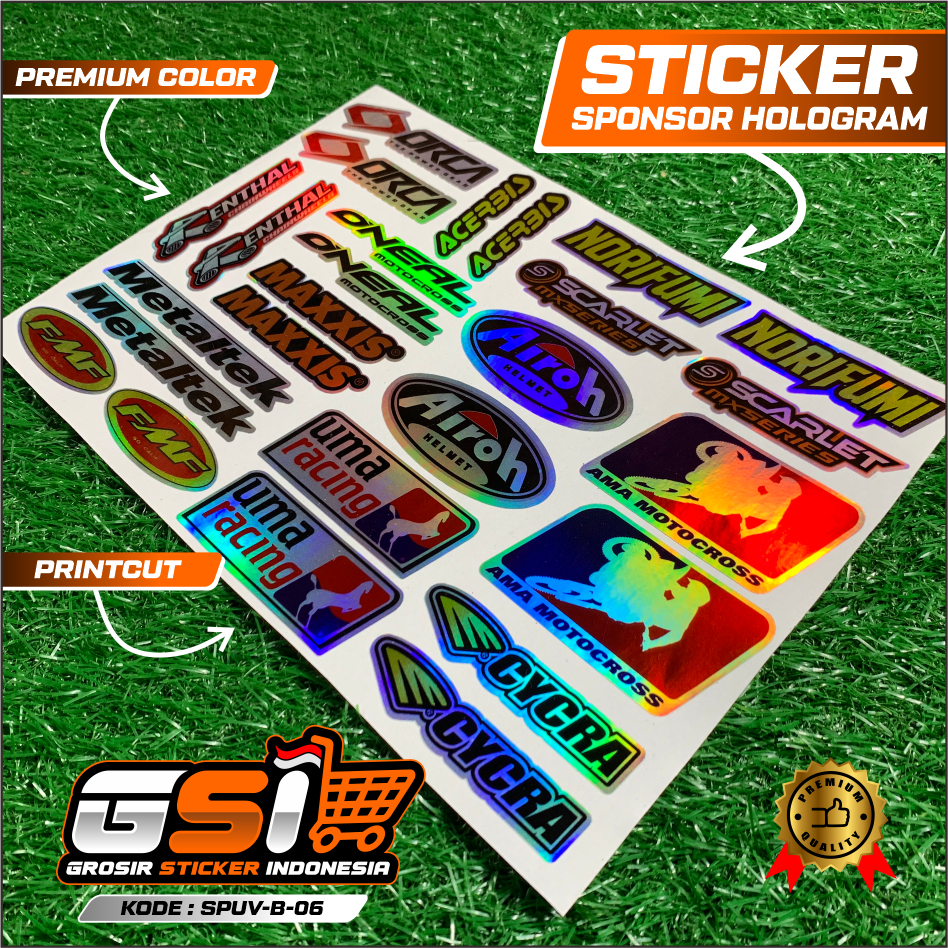 Jual Stiker Racing 1 Pack 1 Lembar Isi 26 pcs Raciing Balap Stiker ...