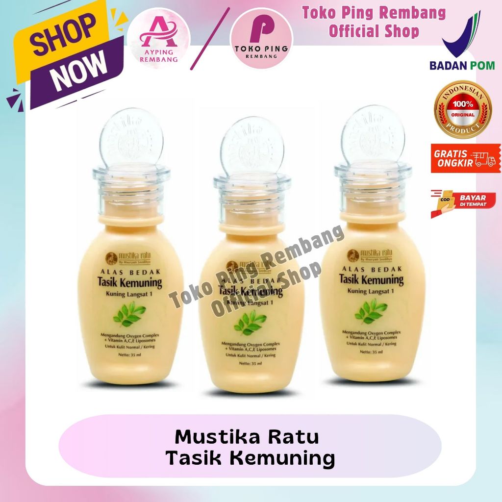Jual Mustika Ratu Alas Bedak Tasik Kemuning Kuning Langsat 35ml ...