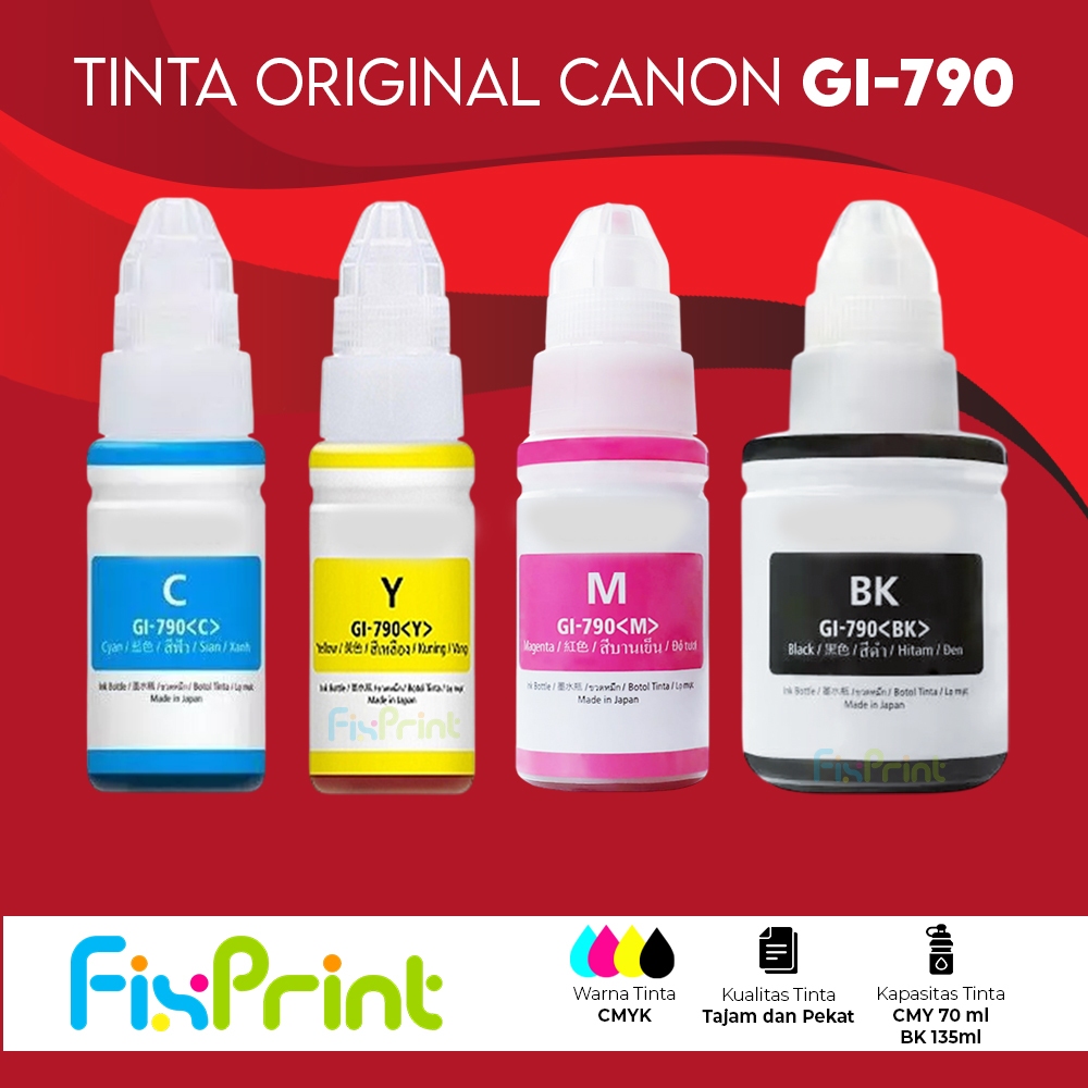 Jual Tinta GI790 GI790 GI 790 Original Box printer Canon Tinta Loosepack CMYK G1010 G2010 G3010 ...