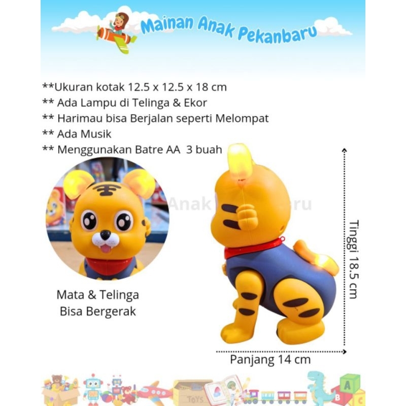 Jual Mainan Tiger ROAR Robot Harimau Berjalan Melompat Lovely Jumping ...