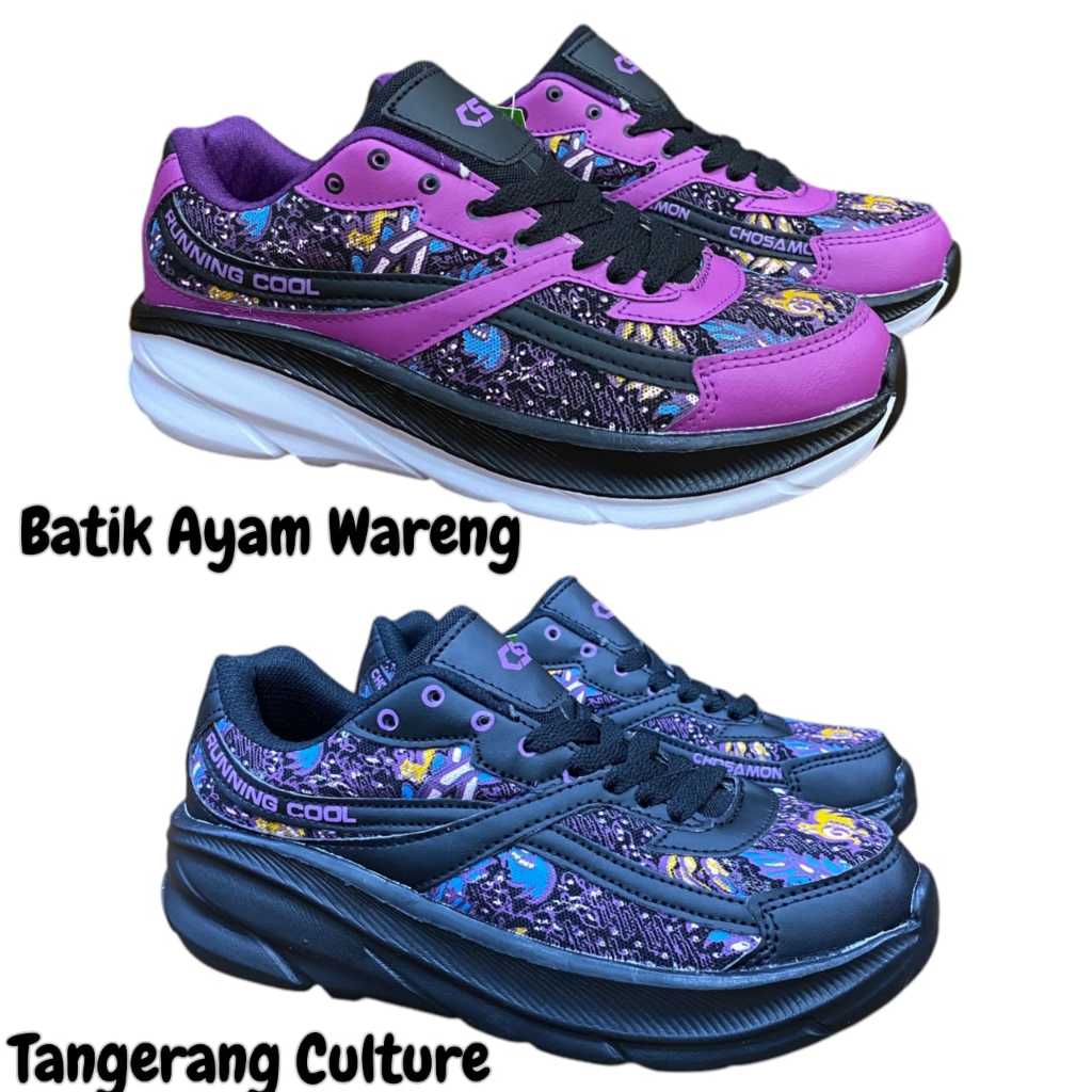 Jual Sepatu Batik Ayam Wareng Khas Kab Tangerang Chosamon RUNNING COOL ...