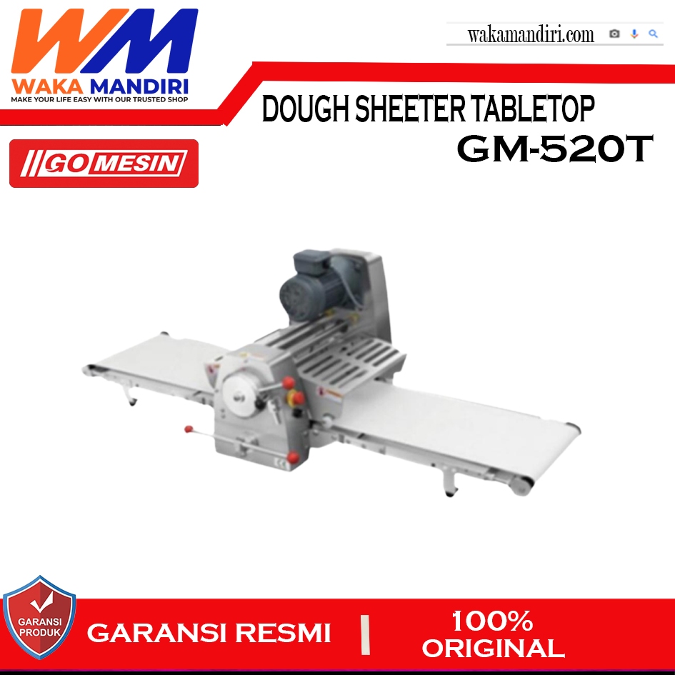 Jual GM-520T Mesin Penipis Adonan GOMESIN GM 520T Dough Sheeter Table Top Original | Shopee ...