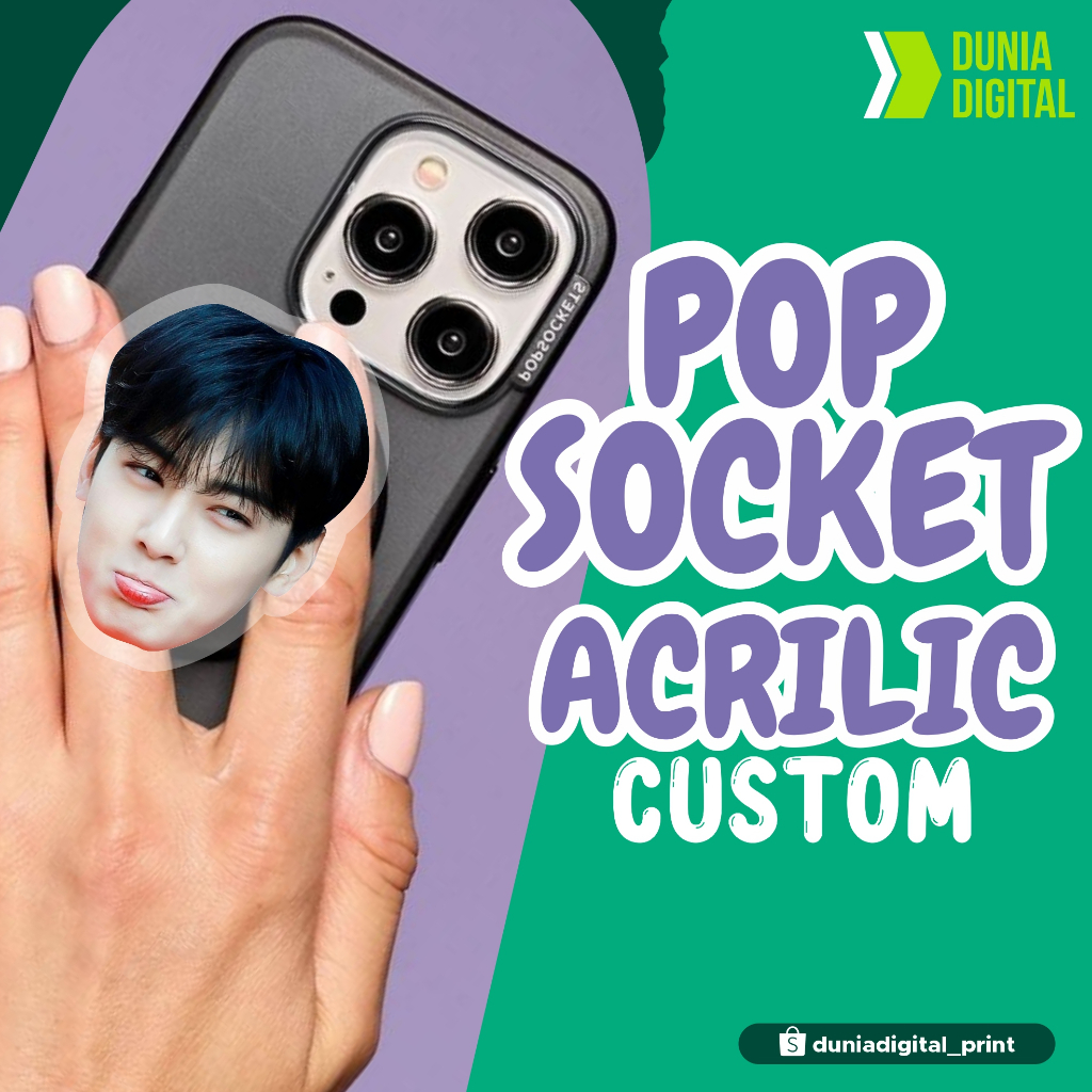 Jual Pop socket akrilik Custom | POP SOCKET akrilik bebas desain custom | Shopee Indonesia