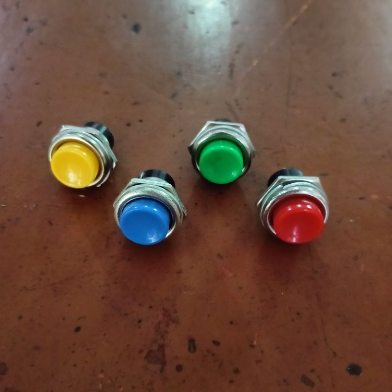 Jual SAKLAR PUSH RESET BUTTON ON 2 KAKI BESAR BESI JR 6099/TOMBOL TEKAN ...