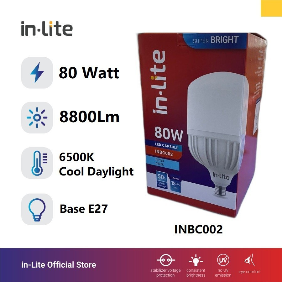Jual Lampu Led Capsule 80 Watt Inlite INBC002 Bohlam Kapsul 80w 80watt | Shopee Indonesia
