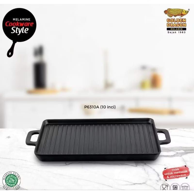 Jual Melamin Piring Persegi Panjang 10 Inch - Piring Saji - Piring ...