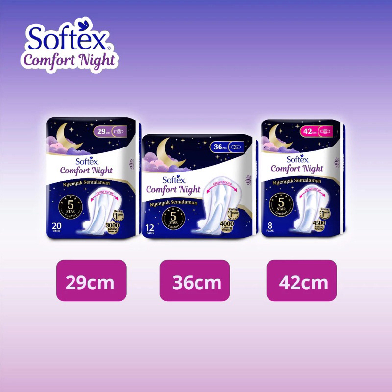 Jual SOFTEX COMFORT NIGHT (NEW PACKAGING) | Shopee Indonesia