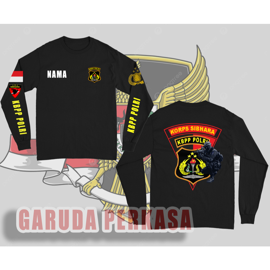 Jual GARUDA PERKASA - KAOS PRIA LENGAN PANJANG SIBHARA KBPP POLRI NEW ...