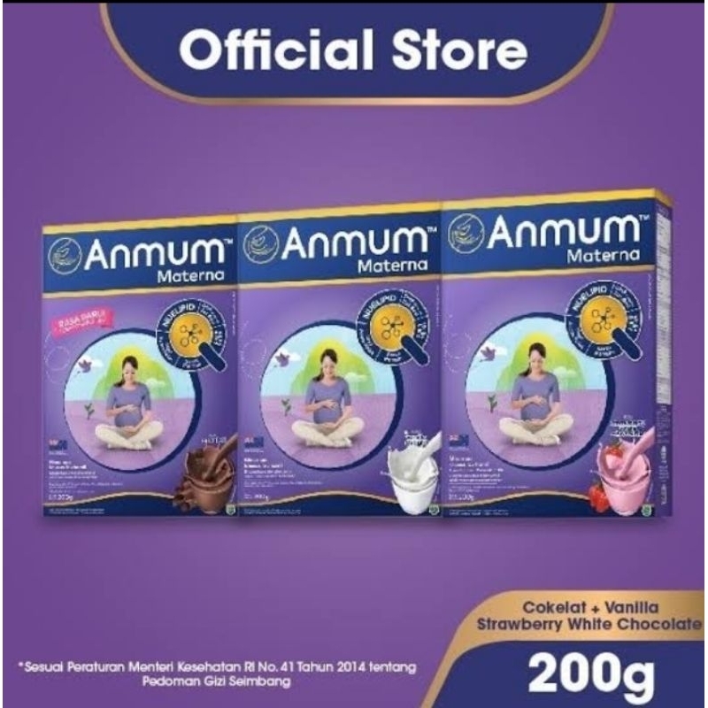 Jual Anmum Materna Vanilla Strawberry Coklat 200gr | Shopee Indonesia
