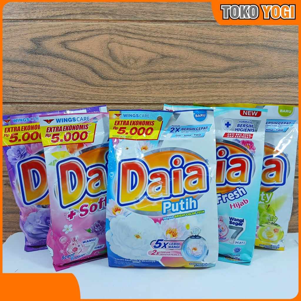Jual DAIA DETERGEN 245g VARIAN || DETERJEN BUBUK | Shopee Indonesia