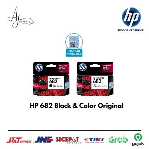 Jual Tinta HP 682 Black & 682 Tri-Color Original Ink Advantage ...