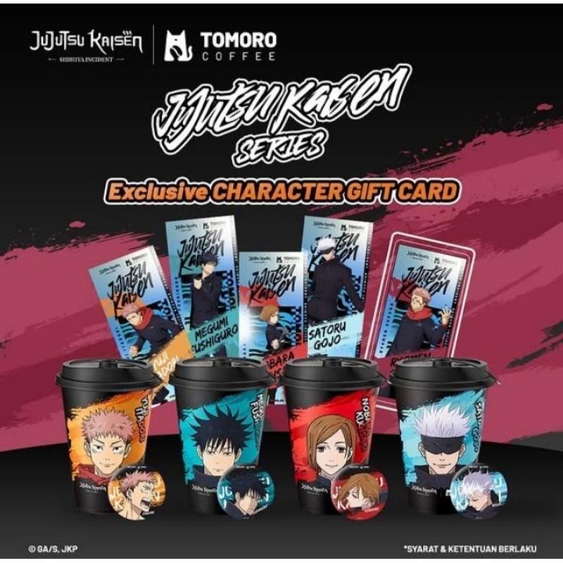 Jual TOMORO COFFEE X JUJUTSU KAISEN LIMITED EDITION PIN BADGE CARD ...