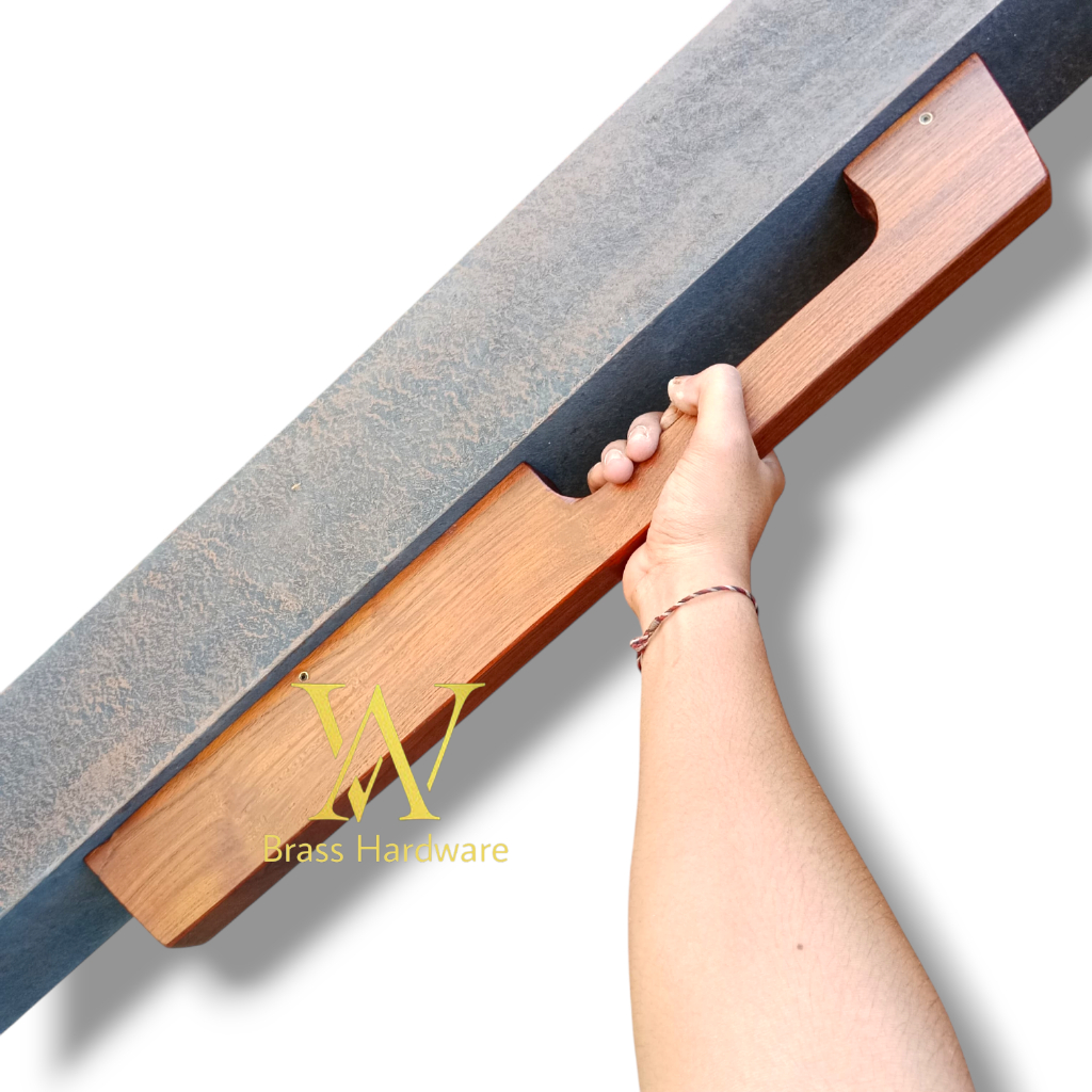Jual Handle Pintu Kayu Jati Solid Minimalis Panjang 60 cm 2 Pcs ...