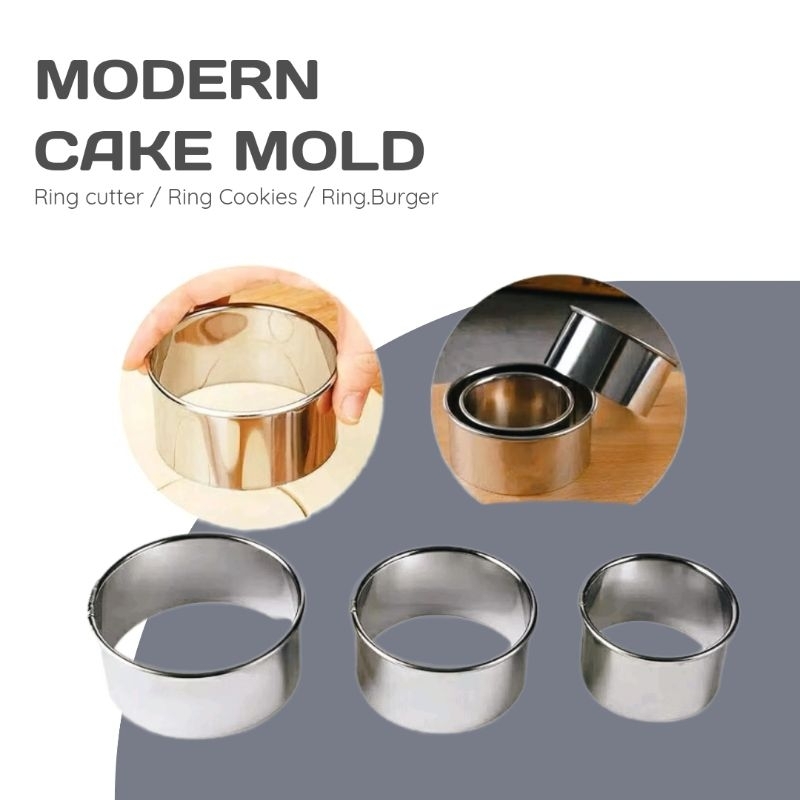 Jual Ring Cutter/Ring Cookies/Ring Burger Ring Stainless Tinggi 3cm ...