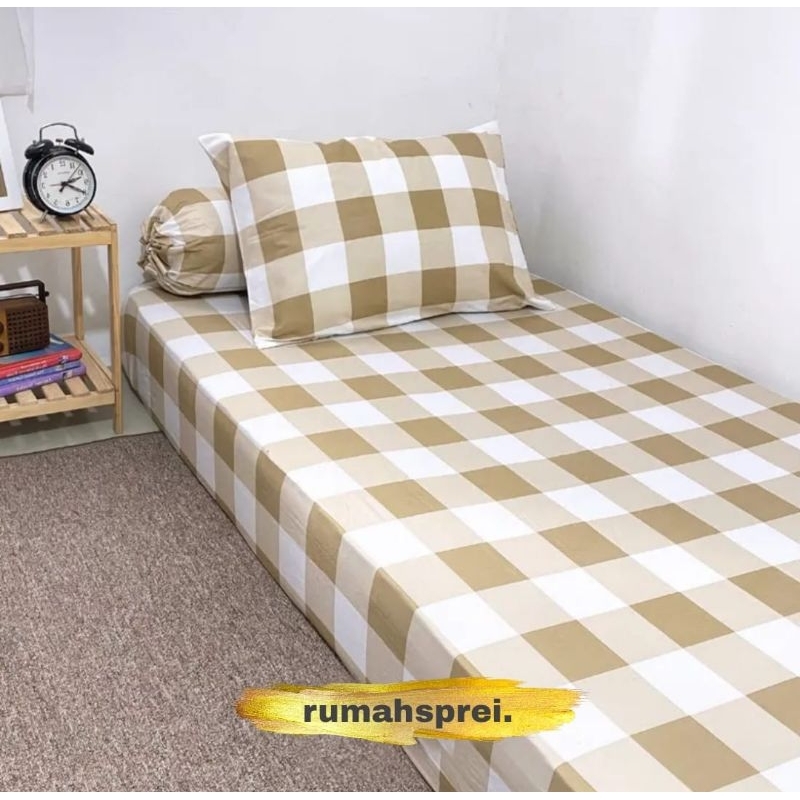 Jual (NEW MOTIF) SPREI MOTIF EMILY KHAKI | SPREI MOTIF KOREAN AESTHETIC ...