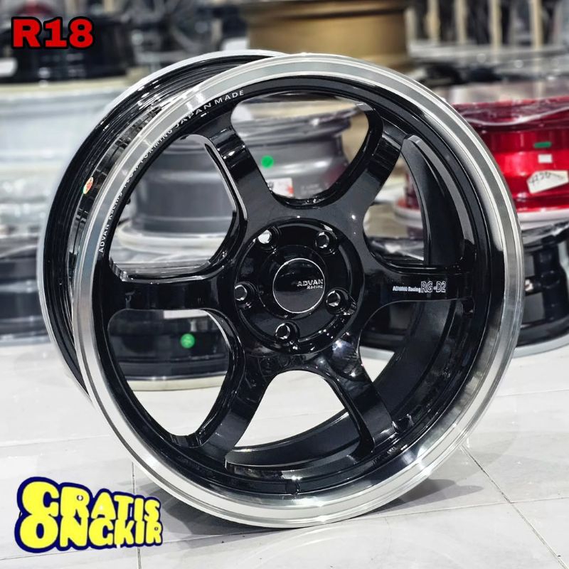 Jual velg mobil ring 18 ADVAN RG D2 LEBAR 8,5 PCD 5X114,3 velg racing r18 velg mobil racing ...