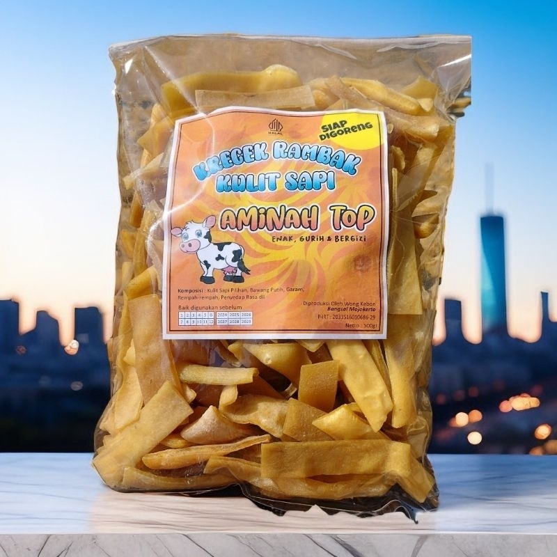Jual krecek rambak kulit sapi/krecek rambak mentah/krupuk kulit mentah ...