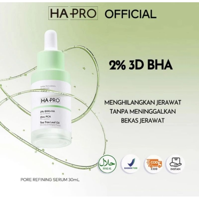 Jual HA PRO 2% BHA+Zinc PCA+Tea Tree Leaf Oil + Hyaluronic Acid Pore ...