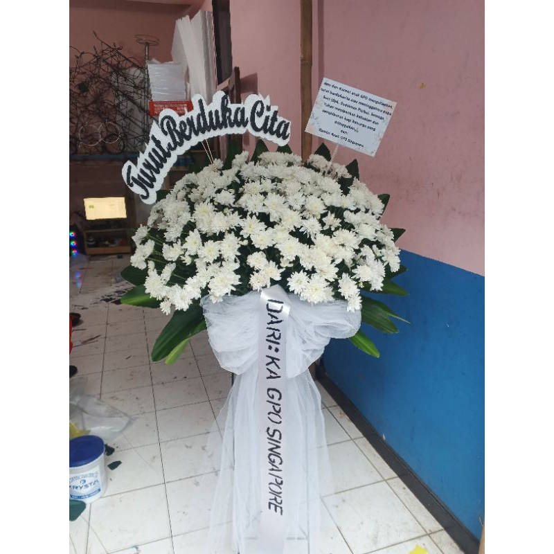 Jual Karangan Bunga Standing Flower Ucapan Duka Cita Free ongkir ...