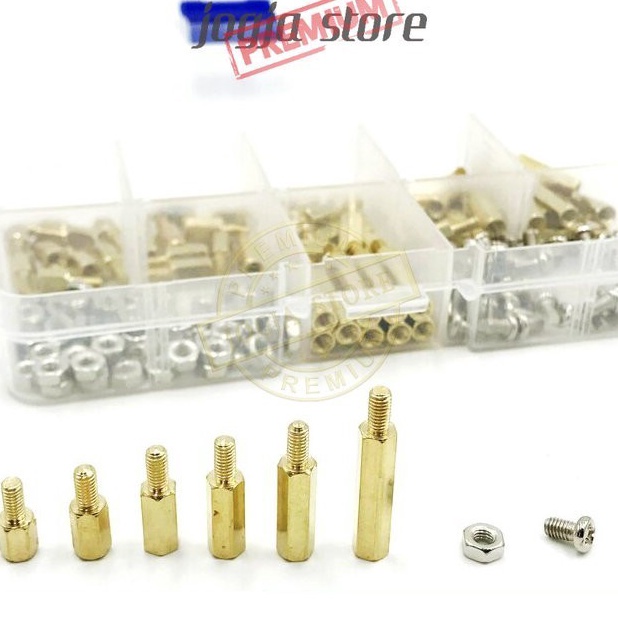 Jual Harga Obral 18 Pcs Spacer Set Kit M3 Mur Nut Baut 3mm Spacer M3xL6 ...