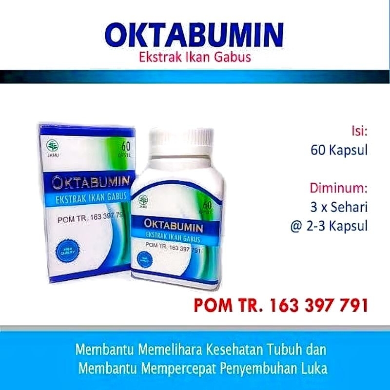 Jual Oktabumin 60 Kapsul Ekstrak Ikan Gabus 100% Asli Ikan Gabus ...