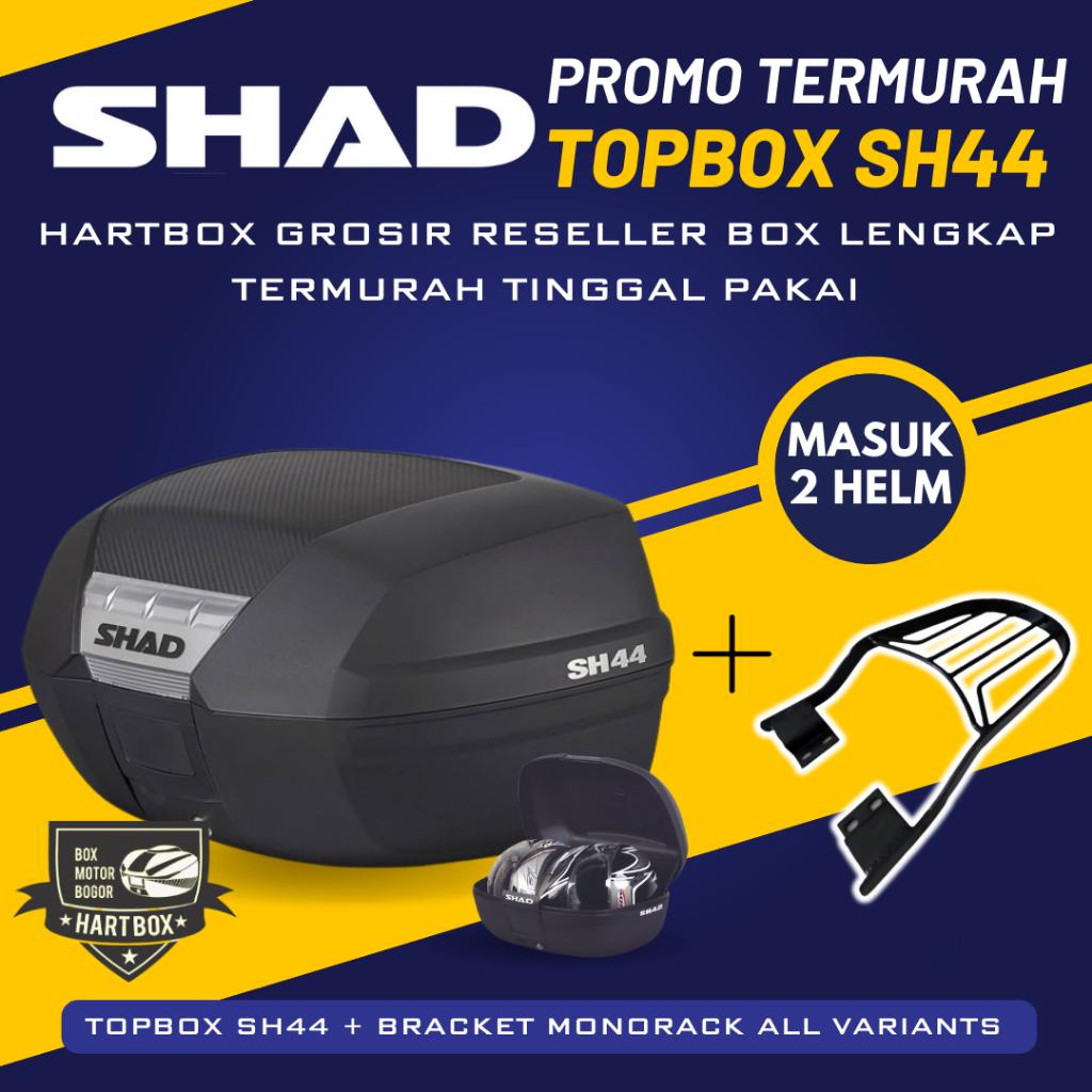 Jual Box Motor Shad SH44 Carbon | Box Shad SH 44 Liter Lexi Vario CB ...