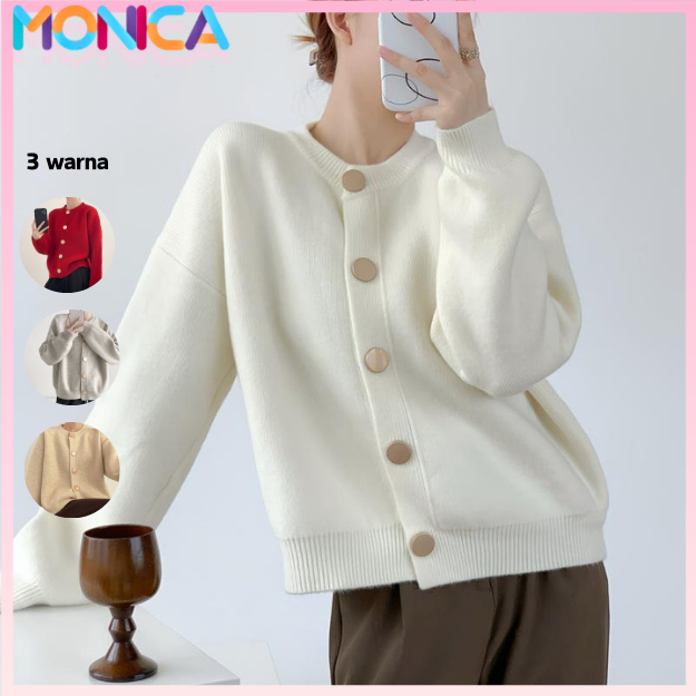Jual Monica Cardigan Knit Jahitan Pakaian Mengurangi Usia Kecantikan ...