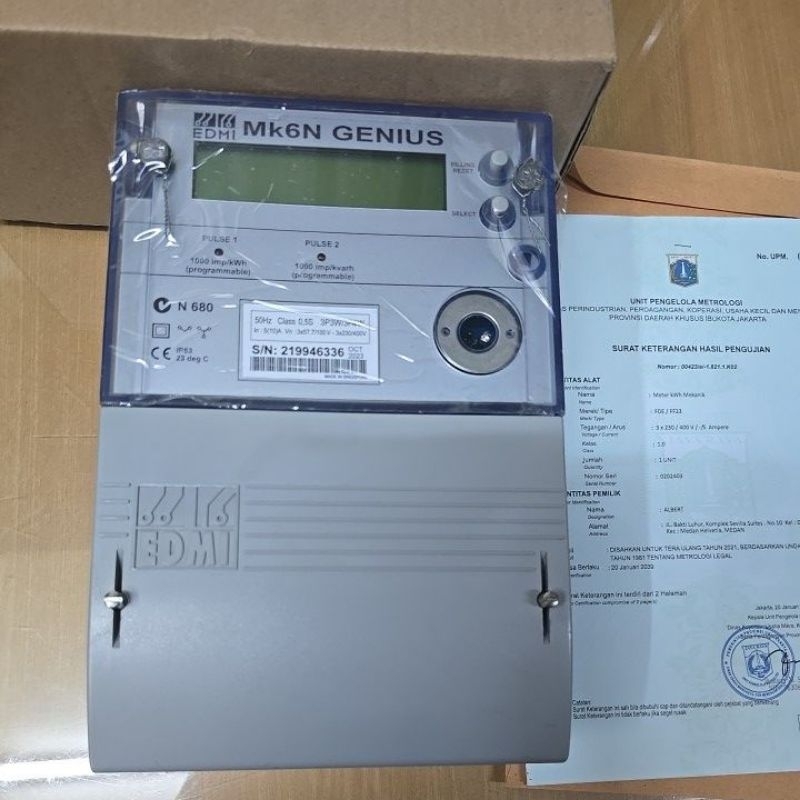 Jual KWH Meter 3phase EDMI MK6N GENIUS 5(10)A + TERA METROLOGI ...