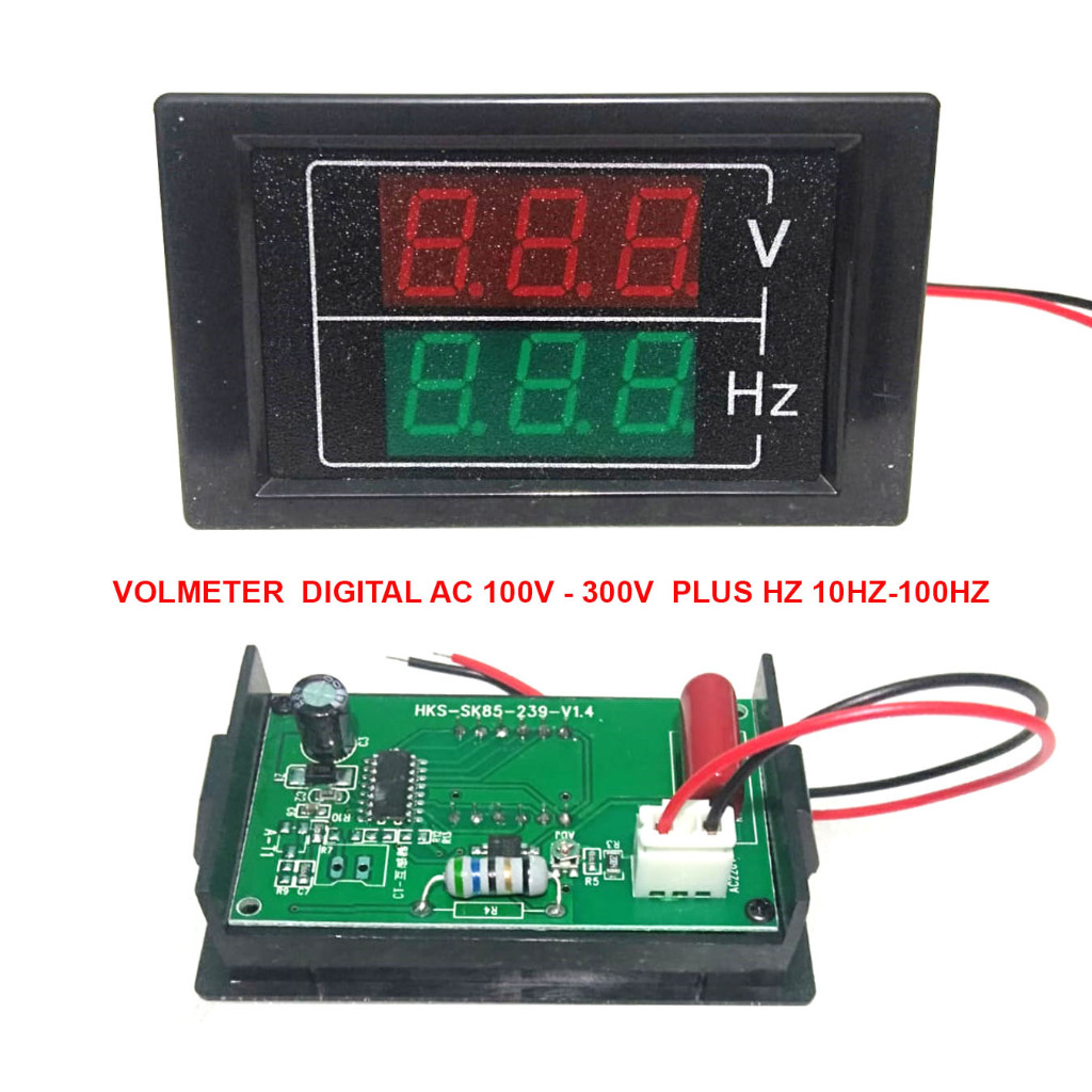 Jual VOLMETER VOLMETER DIGITAL AC 100V - 300V PLUS HZ 10HZ-100HZ ...