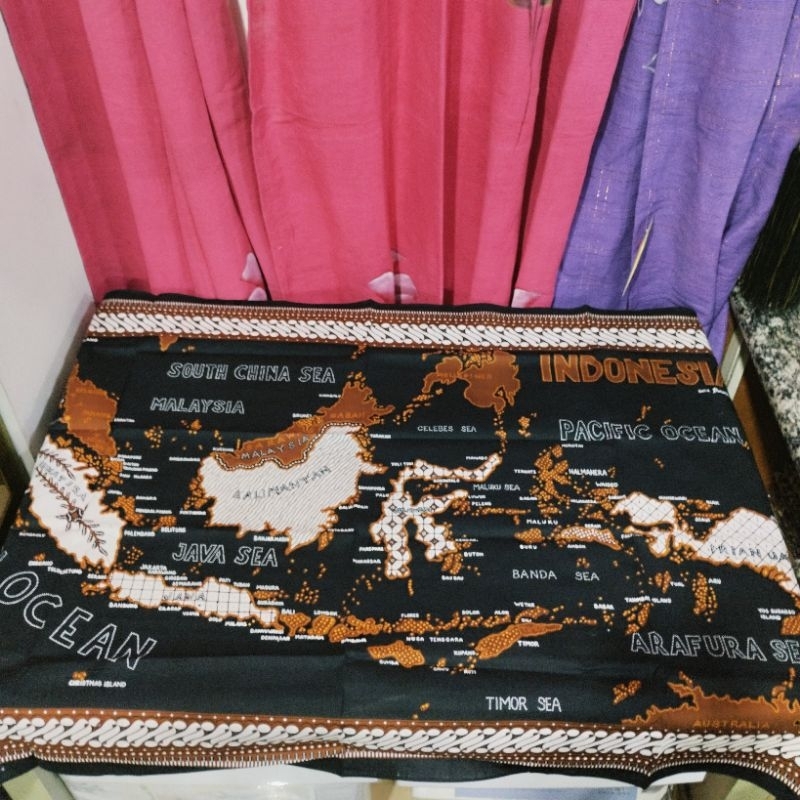 Jual TAPLAK MEJA BATIK TAPLAK TAMU PETA INDONESIA (HIASAN DINDING ...