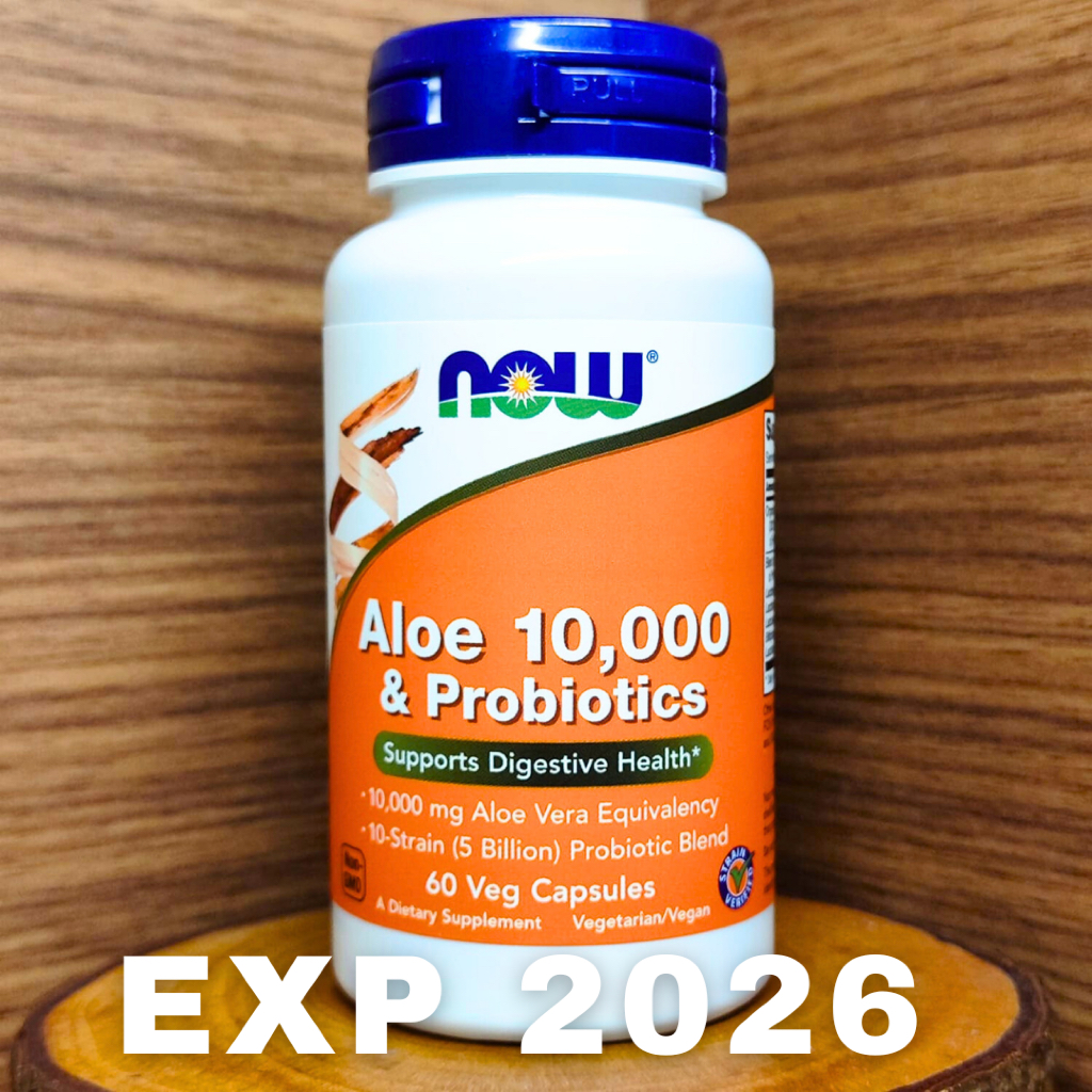 Jual Now Foods Aloe 10.000 & Probiotics Probiotik isi 60 Veg Capsules ...