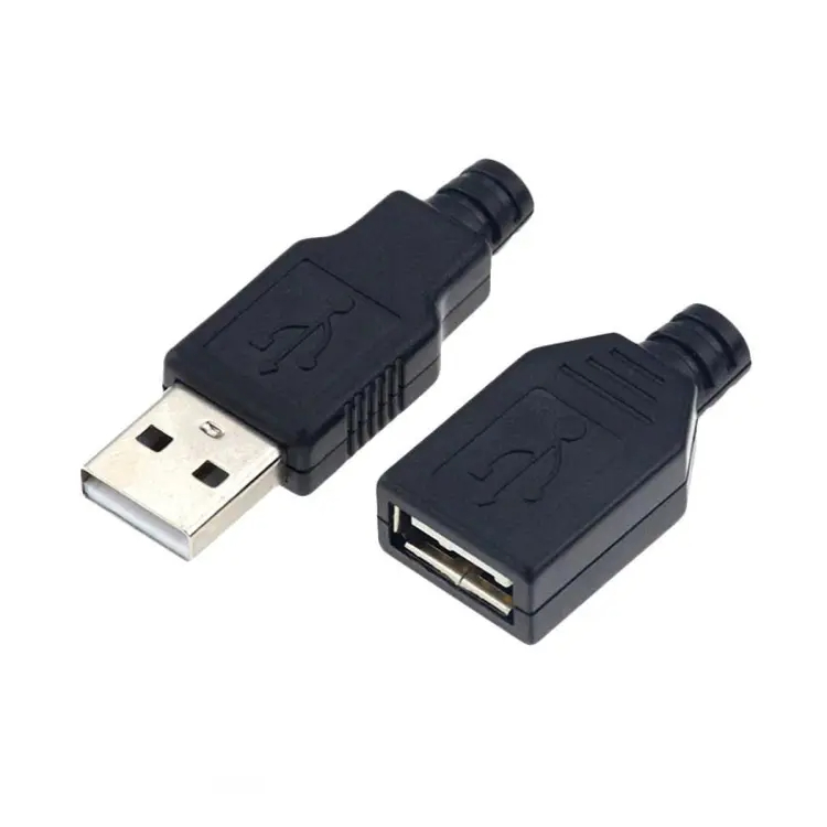 Jual Soket USB Kosong Male Female Jantan Betina Socket Connector Plug 4 ...