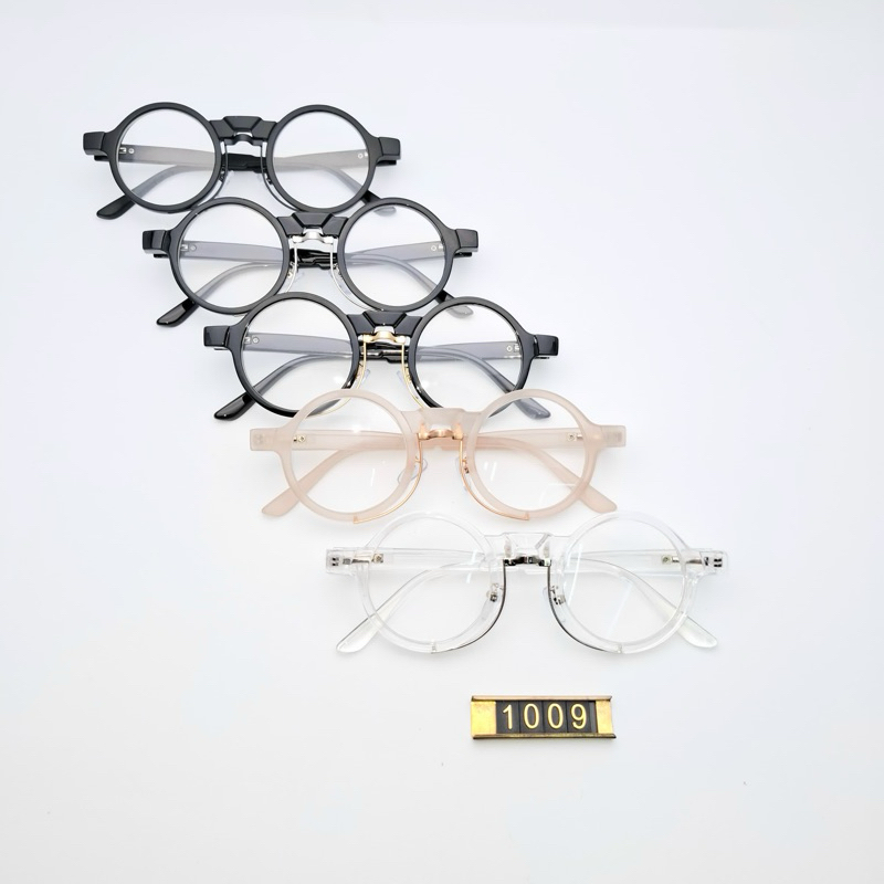 Jual Kacamata/Frame 1009 Unik bulat Unisex ukuran sedang-Bisa ganti ...