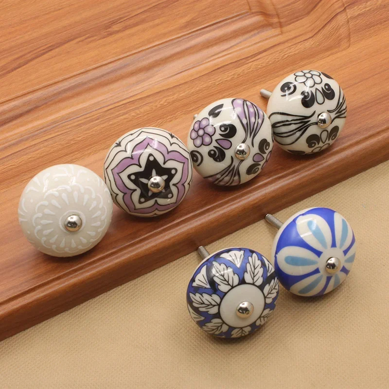 Jual Bunga Handle Laci Lemari Bulat Knob Flower Bulat Putih White ...