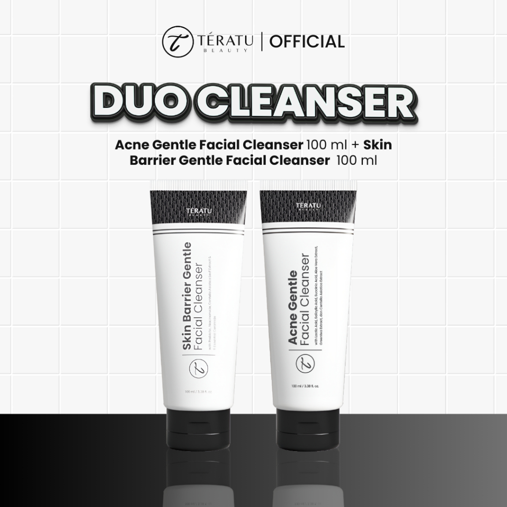Jual TERATU BEAUTY SOLO Duo Cleanser Bundle (Skin Barrier Gentle Facial Cleanser + Acne Gentle ...