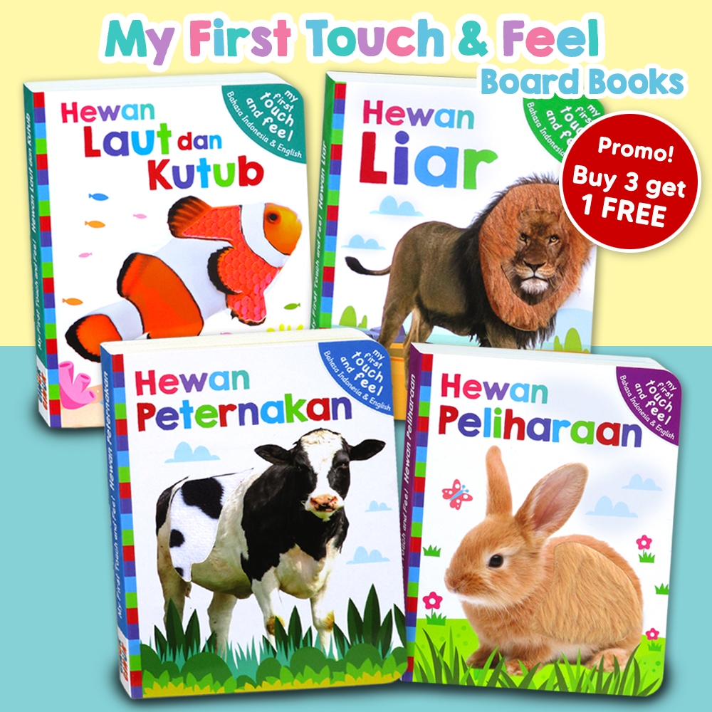 Jual My First Touch and Feel HEWAN Board Book - Buku Sensori Bayi ...