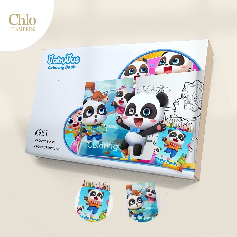 Jual K951 Babybus - Souvenir Ulang Tahun Anak Buku Mewarnai Dan Pensil Warna ( Baby Bus Kiki ...