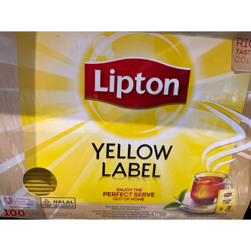 Jual LIPTON YELLOW LABEL 100bag 200g | Shopee Indonesia