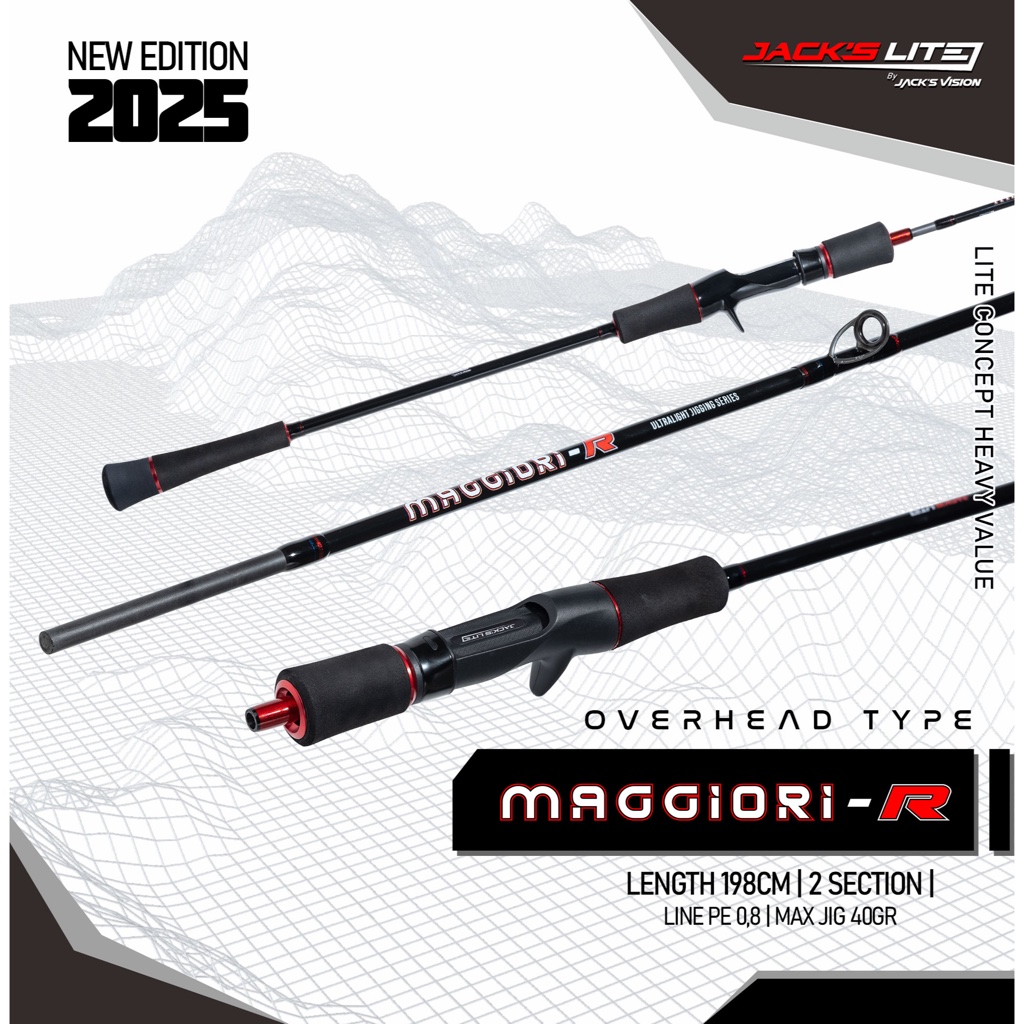 Jual MAGGIORI R- Joran Pancing Ultralight Jigging PE0,8 SP/OH Jacks Lite Series by Jacks Vision ...