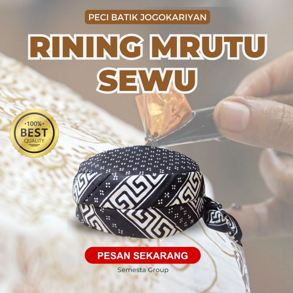 Jual Peci Batik Jogokariyan - Motif Rinning Mrutu Sewu Perpaduan Budaya ...