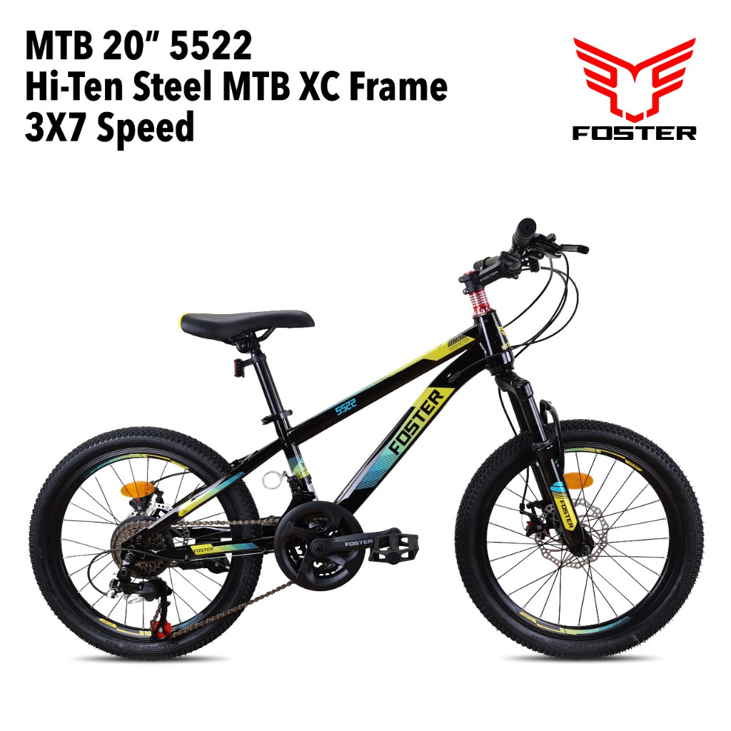 Jual Sepeda gunung Foster 5522 MTB 24 inch rem disc 21 speed by Pacific | Shopee Indonesia