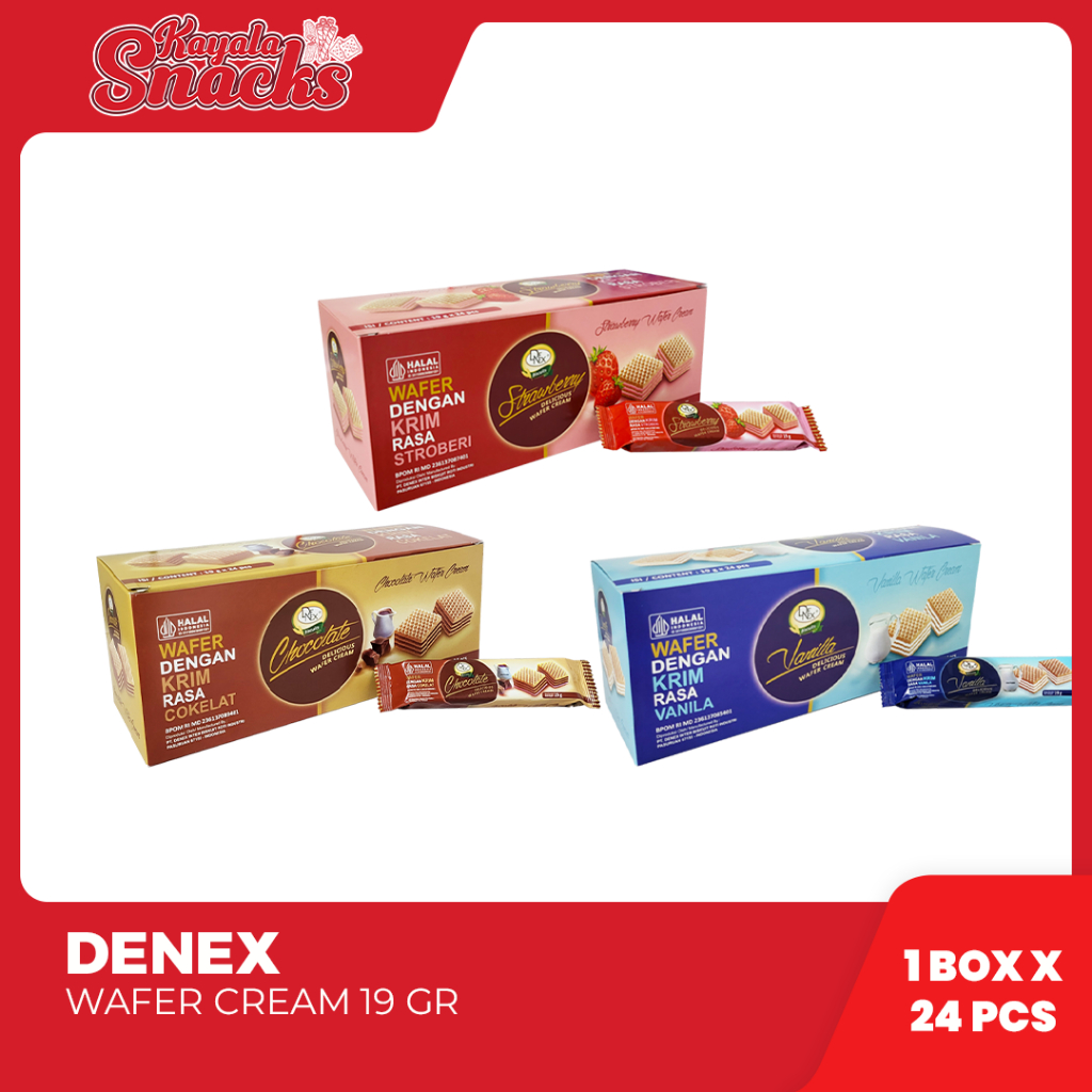 Jual DENEX Wafer Cream 19g - 1 Box x 24 Pcs | Shopee Indonesia