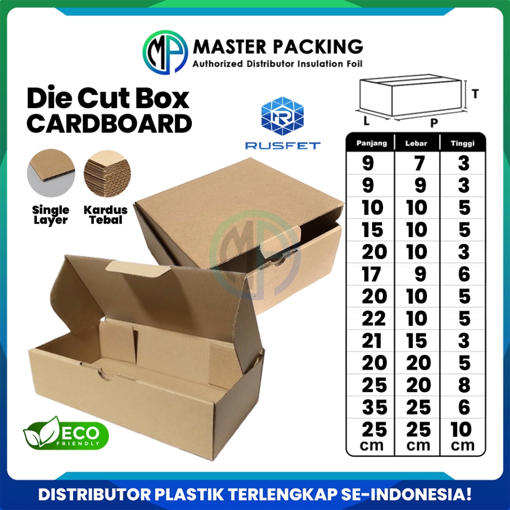 Jual DieCut Box Kardus Packing Rusfet Kotak Box Hampers Cardboard Dus ...