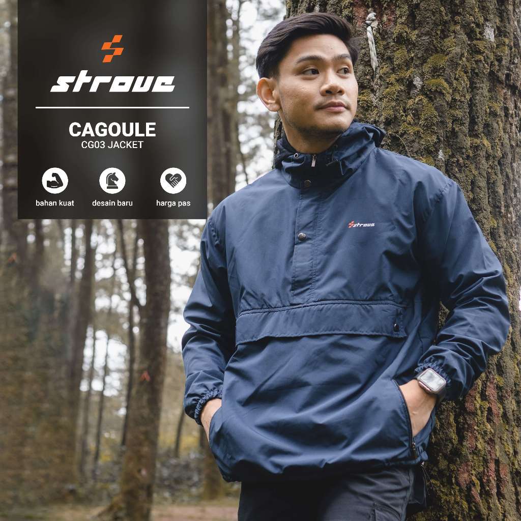 Jual Jaket Cagoule Anti Air dengan Hoodie dan Saku Fungsional - CG03 ...