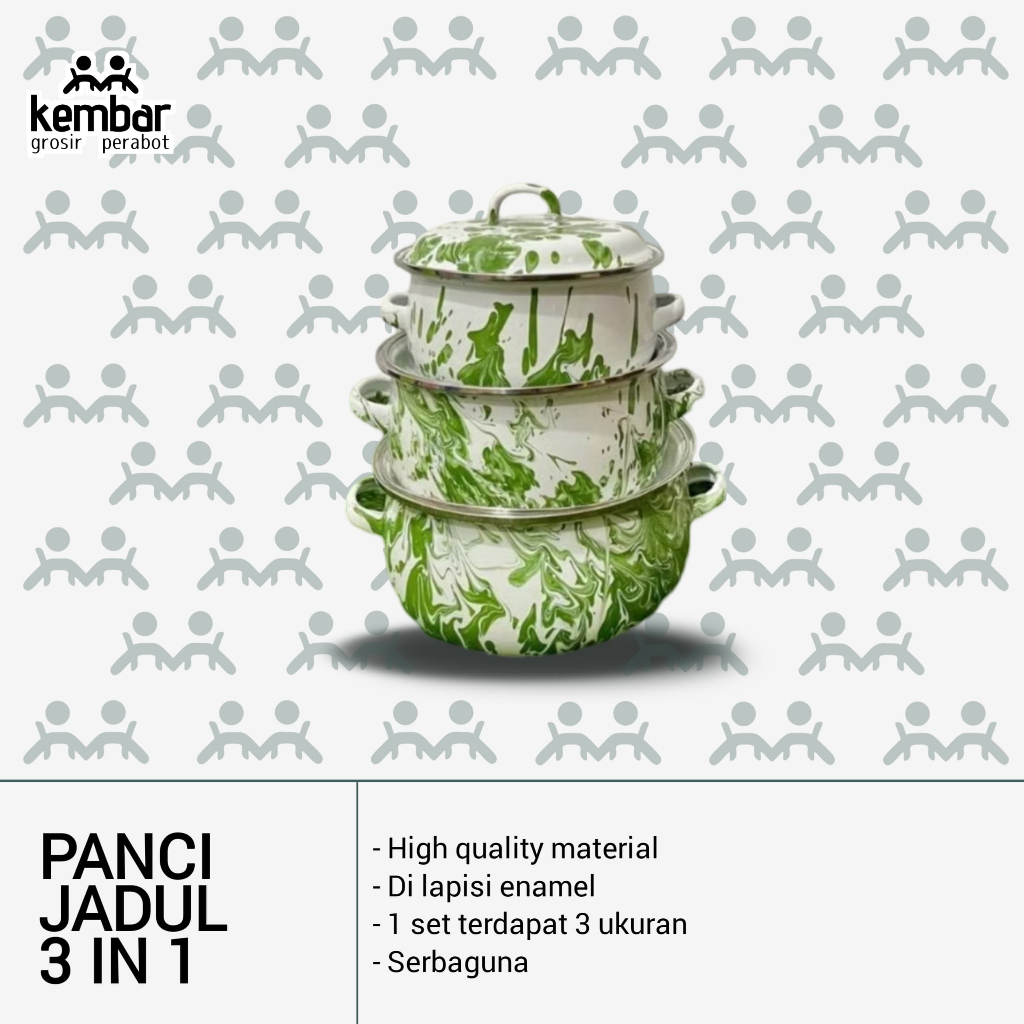 Jual ( BISA COD ) Promo Panci 3 Susun Jadul Set Panci 3 Set Burik ...
